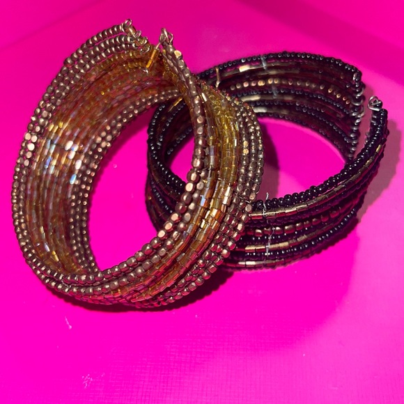 Jewelry | Beaded Clamp Bracelet Duo | Poshmark